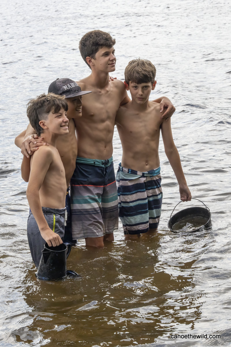 Allagash Boys Swimming, Lenz group - Canoe the Wild